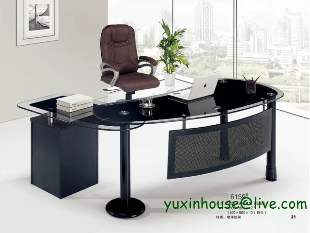 Modern Glass Office Desk