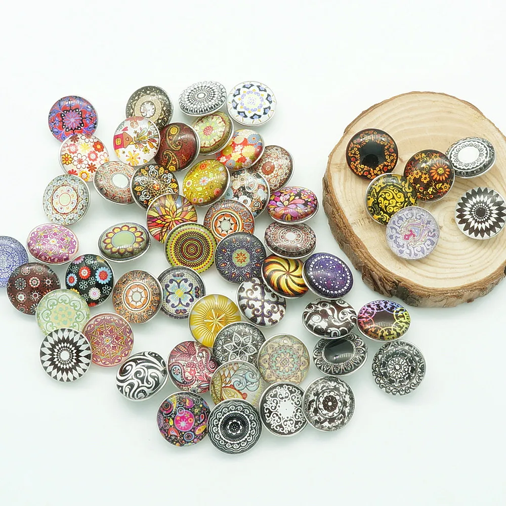 50pcs-mixed-18MM-NB0483-Colorful-Pattern-Round-Domes-Photo-Print-Glass ...