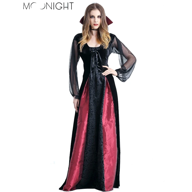 MOONIGHT New Women Witch Costumes Cosplay Gothic Witch Outfit The Queen ...