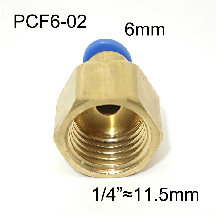 6mm Tube To 1/4" BSP Female Thread Straight One Touch Coupling ...
