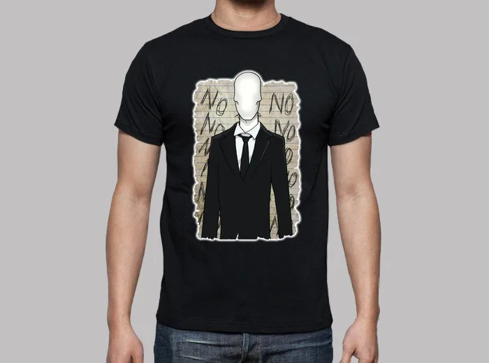 Printed Tshirt Men T shirt slenderman man manga short Women T Shirt|T ...