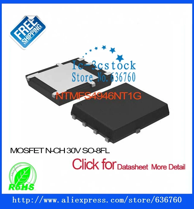 NTMFS4946NT1G MOSFET N CH 30V SO 8FL NTMFS4946NT1G 4946 NTMFS4946 NTMFS4946N 4946N S4946|mosfet ...