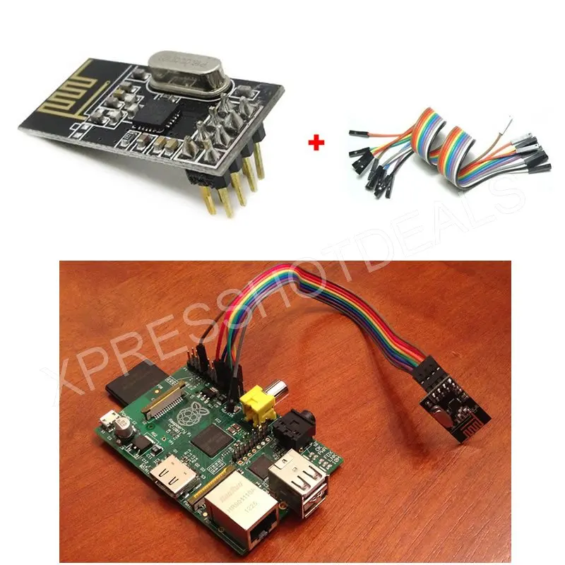 2.4ghz Wireless Transceiver Module Nrf24l01+jumper Wire Raspberry Pi ...