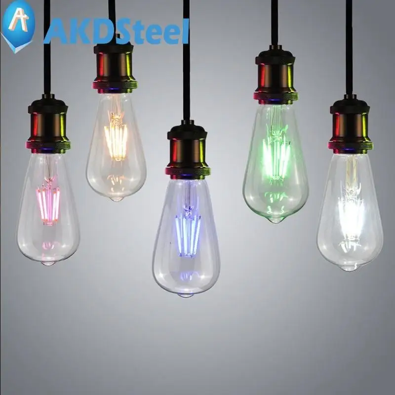 AKDSteel Retro COB E27 Edison LED Bulb Screw Cap Pub Decorative Bar ...