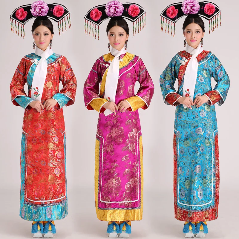New Women Qing Dynasty Dance Costume Chinese Folk Costume Femal ...