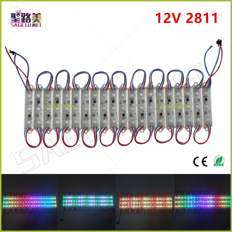 Envío Gratis 20 unids/lote T7515 DC12V 3leds 5050 RGB WS2811IC ...