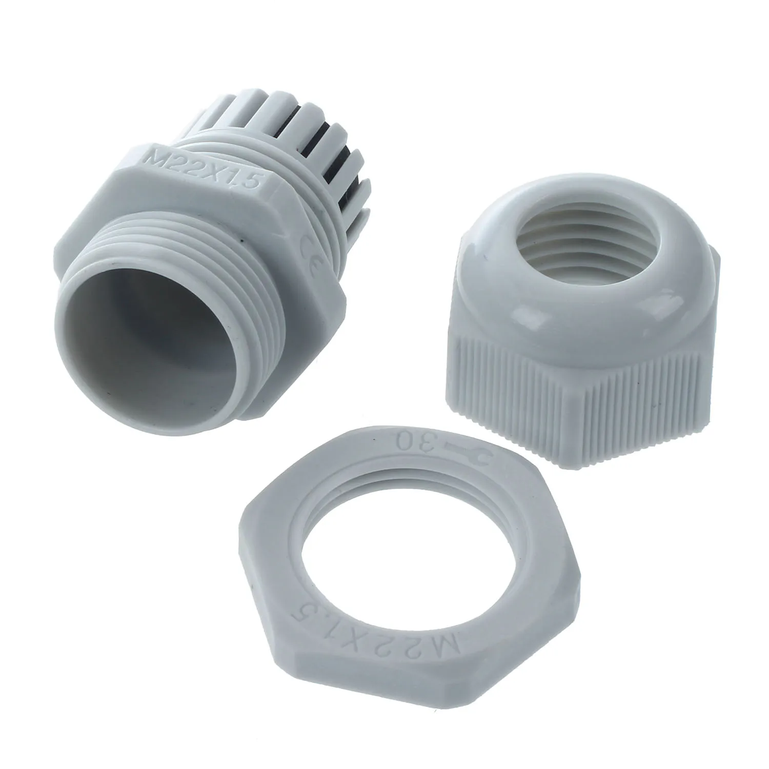 5 PCS New Style Nylon Head Cable Gland M22 * 1.5mm White|Cable Glands ...