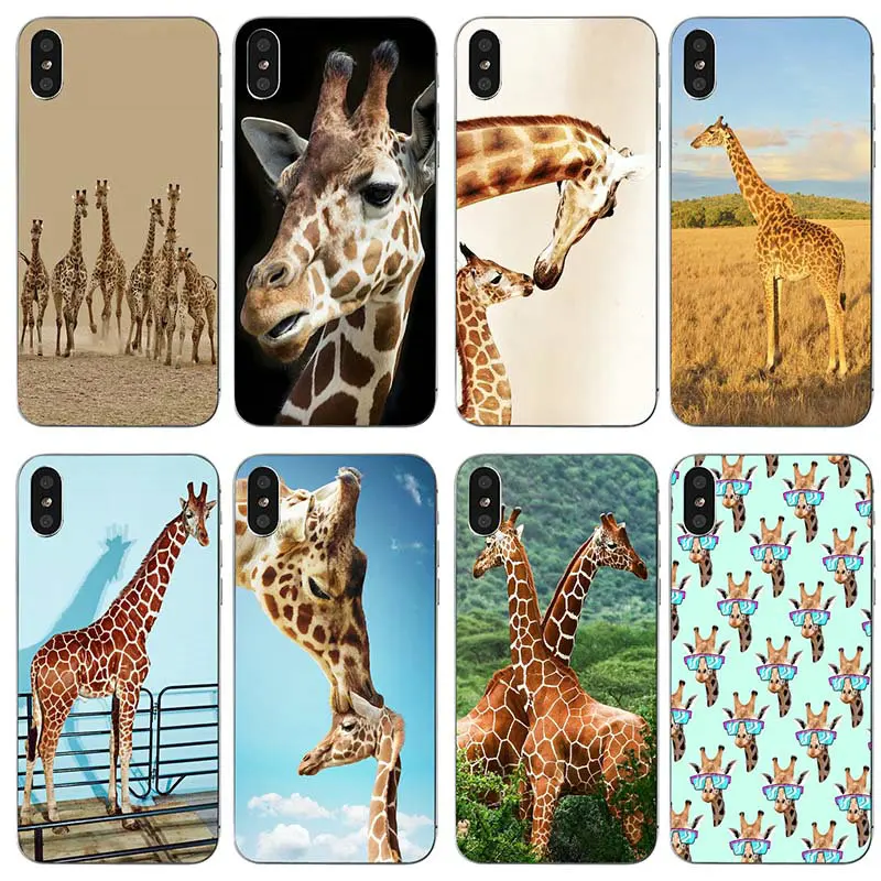 Animal Cute Giraffe Soft Silicone Mobile Phone Cases for iphone 7 6 6S ...