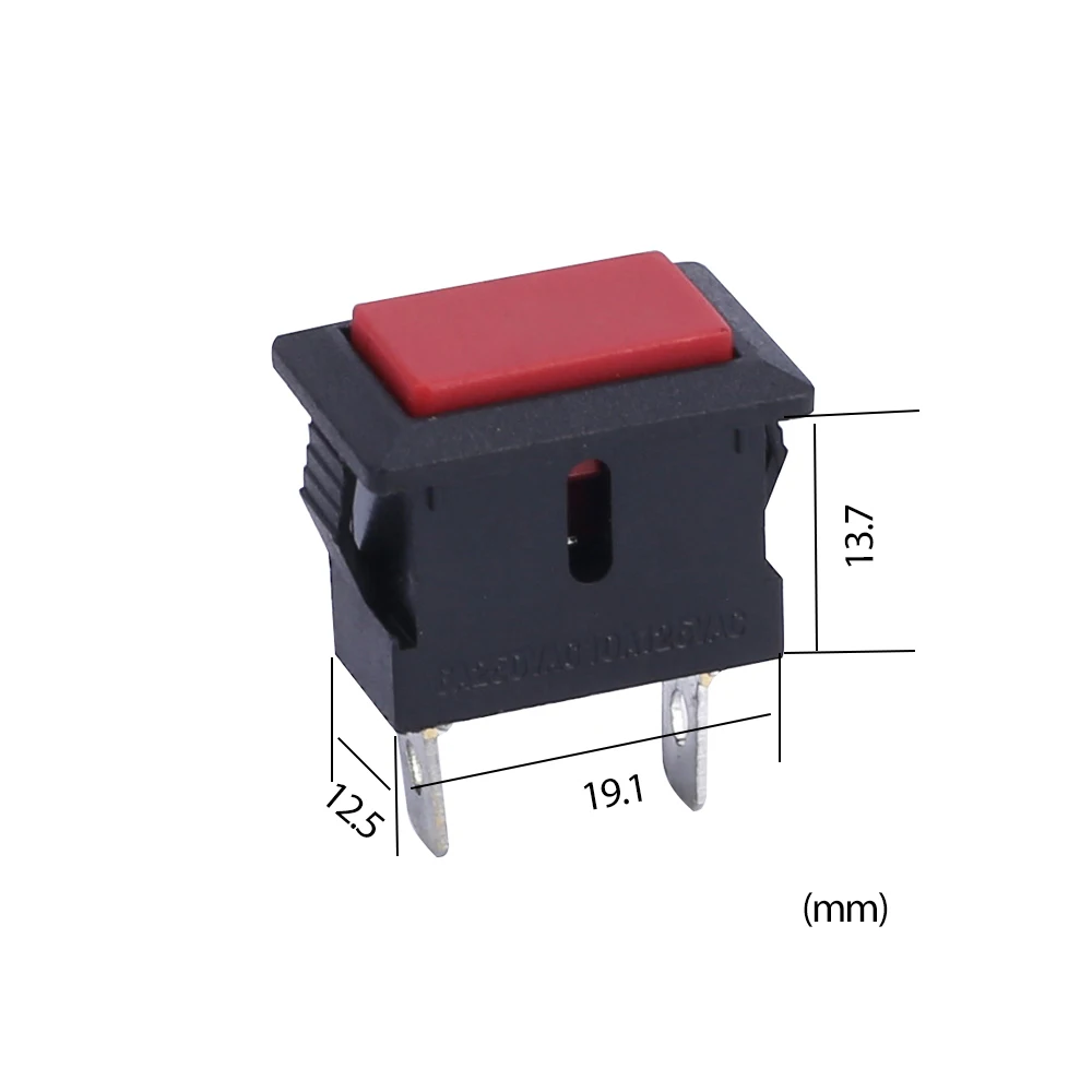 5pcs/lot 6A 250V 10A125V Red Button Rocker Switch 2 Pin Rocker Power ...