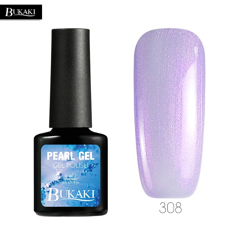 BUKAKI 1ชิ้นยูวีเจลโปแลนด์มุกเงาSea Shellกึ่งถาวรเล็บเจลวานิช12สีแช่ปิด ...