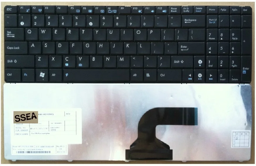 Nuevo teclado de EE. UU. Para Asus X52, X52F, X52J, X52N, X52JR, X52DE ...
