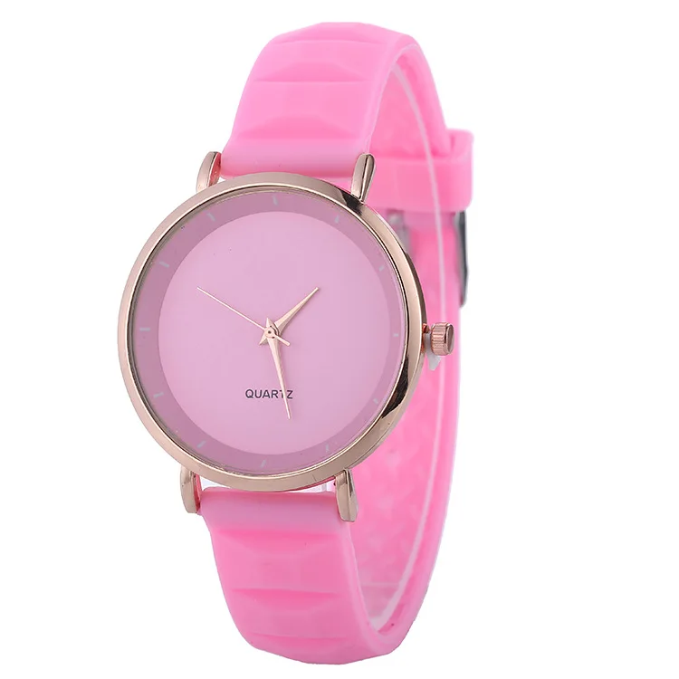 Silicone Women's Quartz Wristwatches Fashion Casual Candy Color Ladies ...