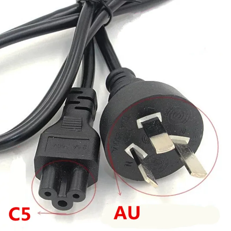 AU Austrlia Power Cable Australian AU IEC C5 Cloverleaf Power Supply ...
