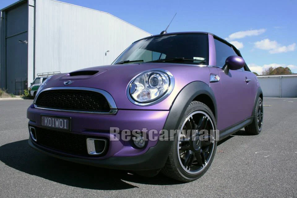 Matte Purple Metallic Car Wrap Vinyl Film With Air Bubble Free Premium ...