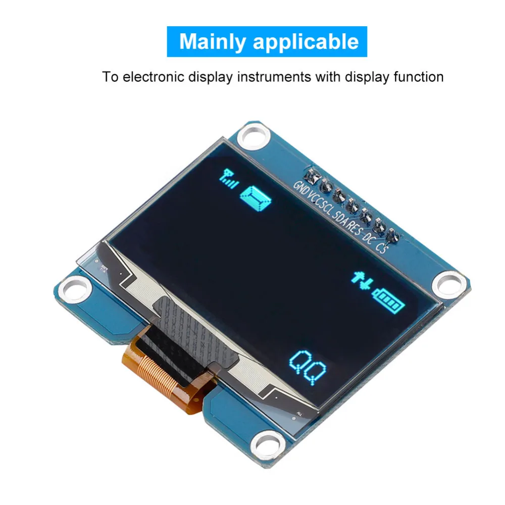 1.54 Inch 7pin PCB 3.3V 5V OLED LCD Screen Display Module 128 * 64 with ...