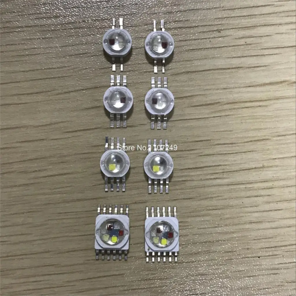 10 pcs RGBW (RGB+W+Y+V) 3W,9W,12W,18W LED Lamp Emitter Diodes For Stage ...