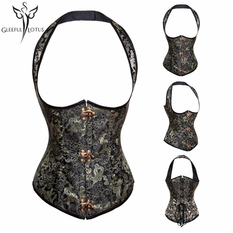 Hot Bustier Steampunk Corset Waist Trainer Belt Underbust Corset Gothic