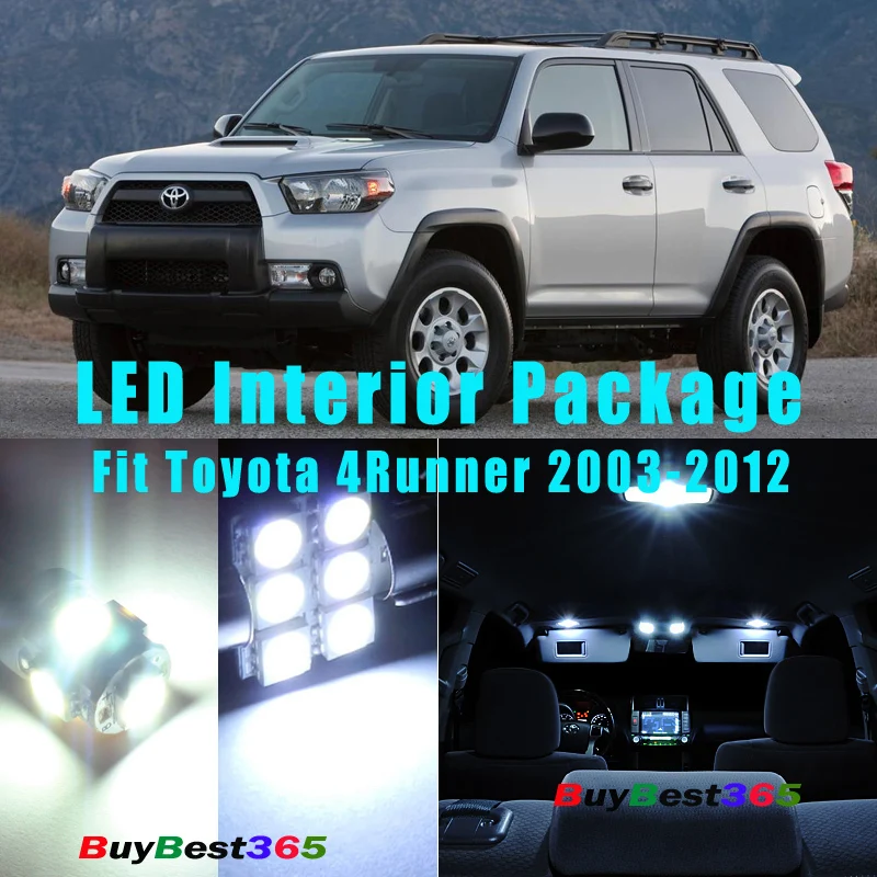 10x White LED Interior Package Deal Map Dome License Plate Trunk Cargo ...