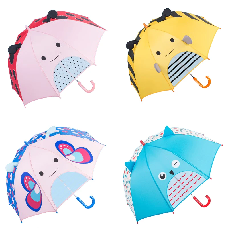 Lovely Cartoon Animal Yellow Umbrella With Ear Child Anime Cute Pink ...