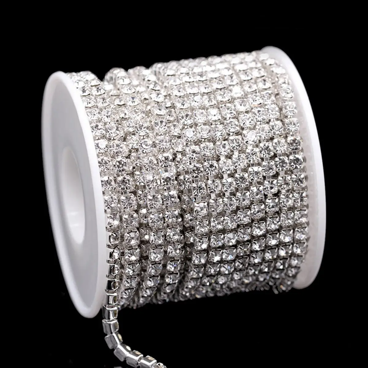 10m Wedding Bridal Rhinestone Chain Crystal Ribbon Sparkle Diamante Gem