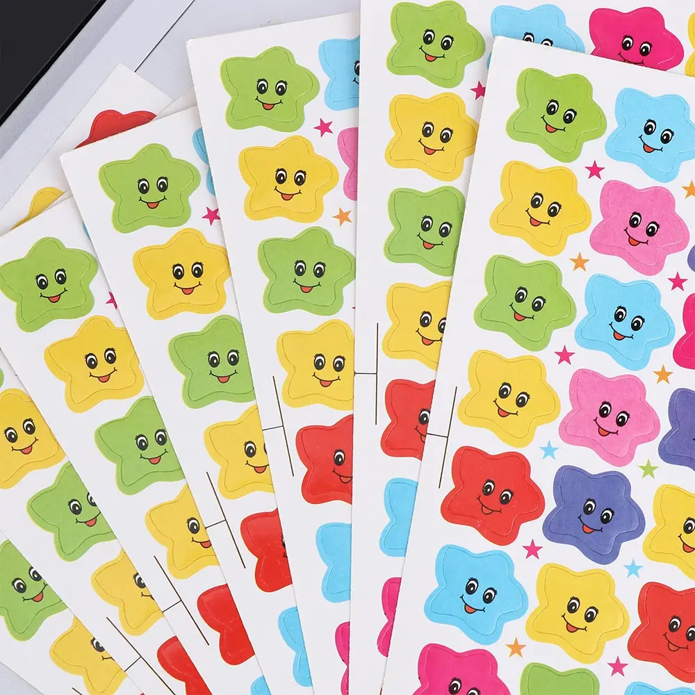 10 sheets=400Pcs Smiley Face Star stickers Decal School Cute Children ...