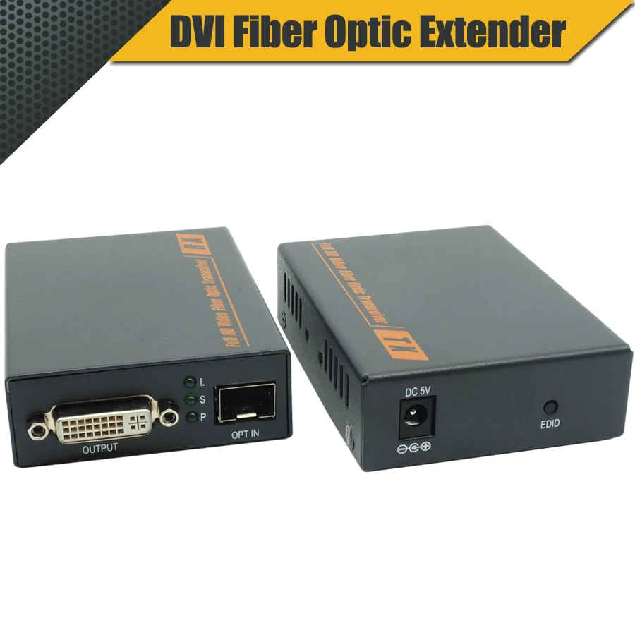 PWAY PW THF106D 1 channel DVI fiber optic extender 1200P 2km Singlemode ...
