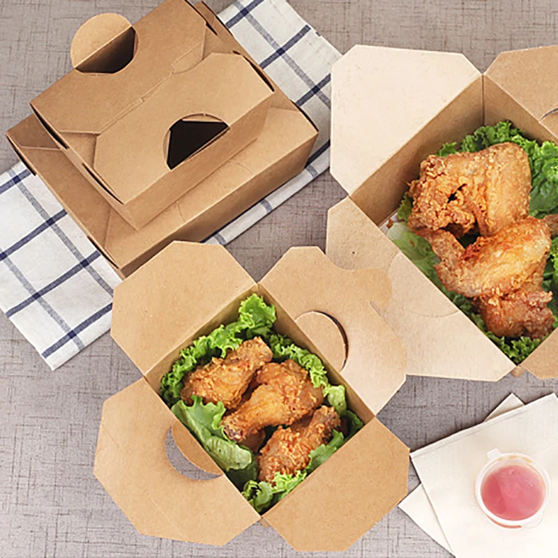 Fast Food Packing Boxes Restaurant Kitchen Wrapping Bag Fries Chicken ...