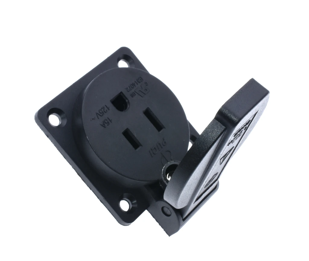 US NEMA 5 15R Waterproof Dustproof Industrial Socket 15A 125V AC Power Socket Power Connector ...