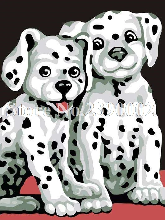 5D DIY Алмазная картина боксер Алмазная вышивка бордюр колли полная ...