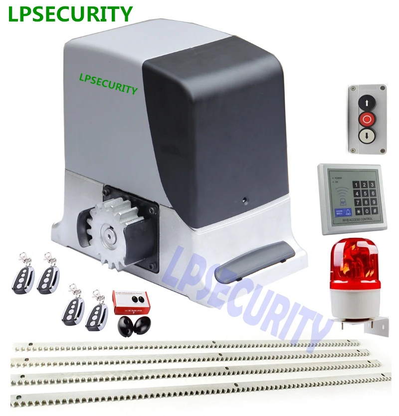 LPSECURITY 230V/120V complete kit GSM electrical automatic sliding gate ...