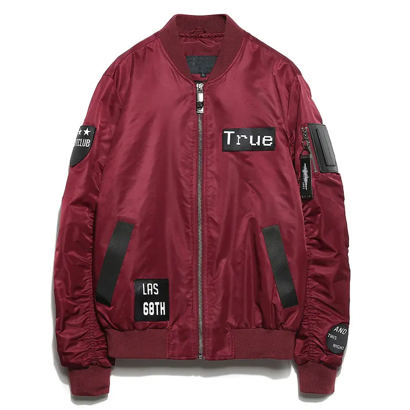 Bomber Jackets Mens Pilot Outwear Patches Design Fashion Trend Jaqueta ...