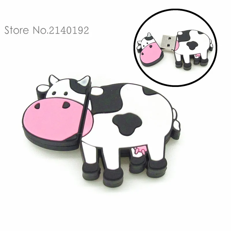 Unidad Flash Usb con dibujos animados de vaca lechera, Pendrive con ...