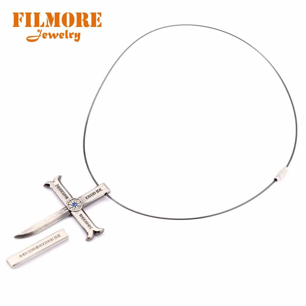 Dracule Mihawk Cross Sword Kogatana Zinc Alloy Necklaces | One piece ...