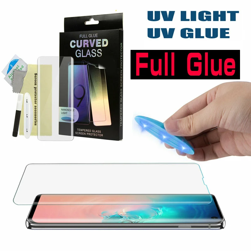 Clear Curved Uv Liquid Full Glue Tempered Glass For Samsung Galaxy S8