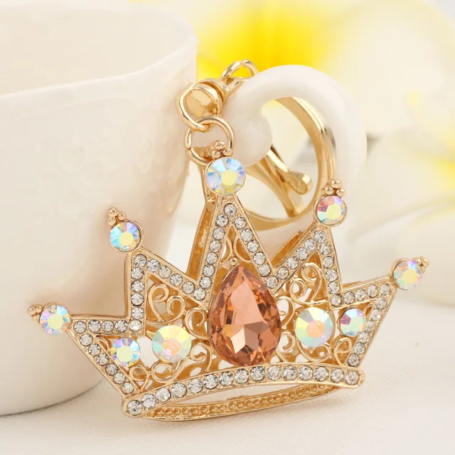 New Bling Crystal Crown Keychains Keyring Fashion Rhinestone Trinkets ...