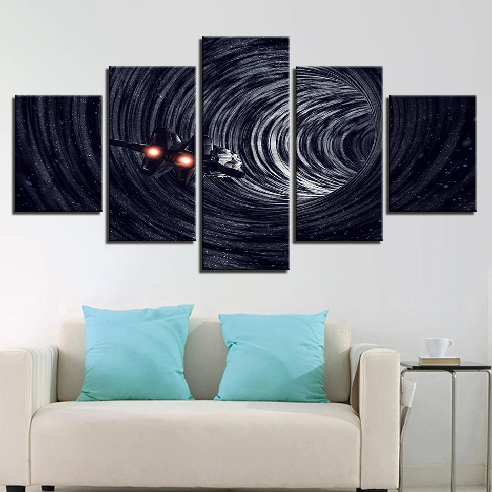 Painting Wall Art Modular Poster HD Home 5 Panel Universe Space Modern ...