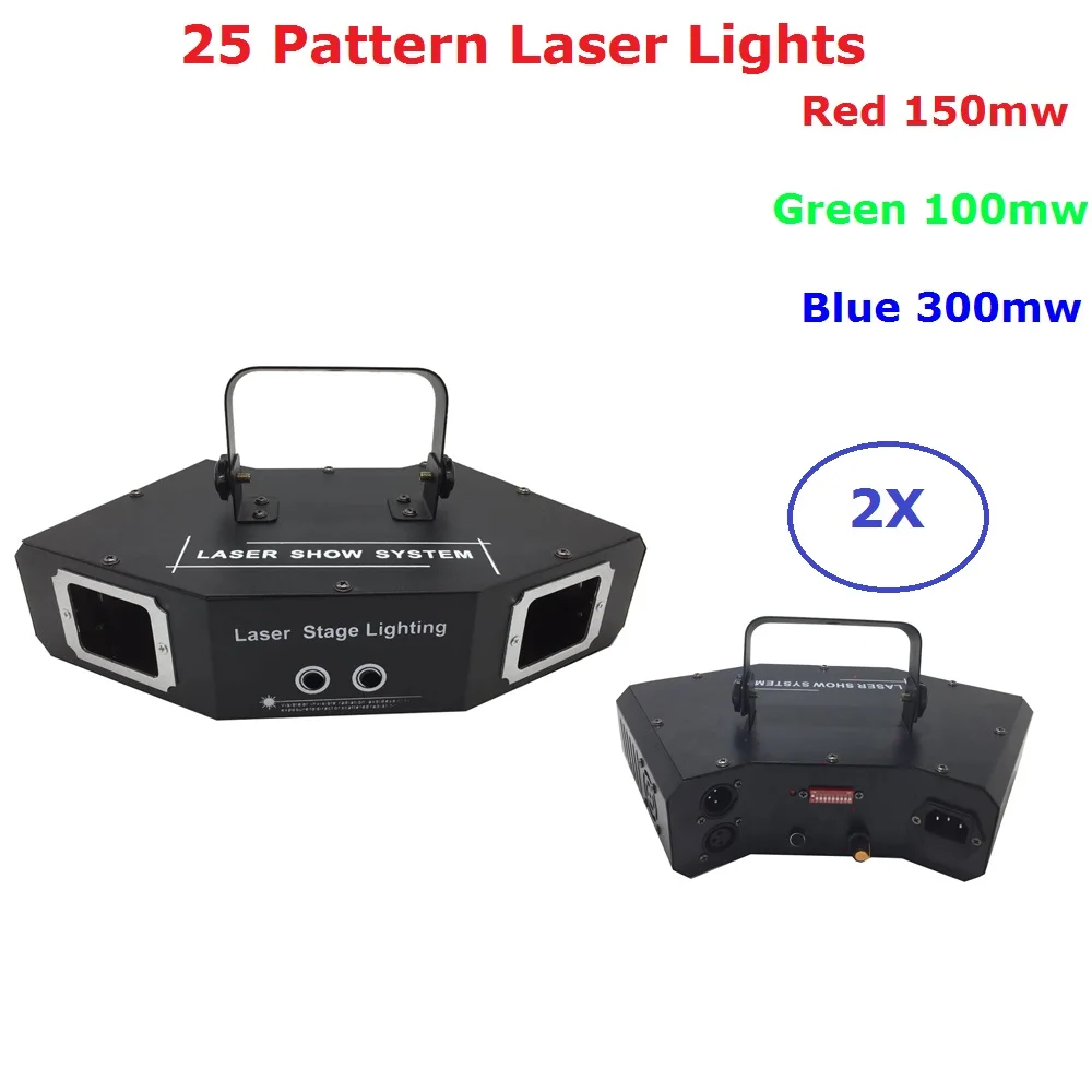2 Units 550MW RGB 3IN1 Laser Stage Lighting Scanner DJ Show Light ...