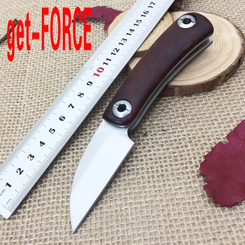 get FORCE New Best Gift!Rosewood Handle Mini Razor,5CR15MOV Blade Small ...