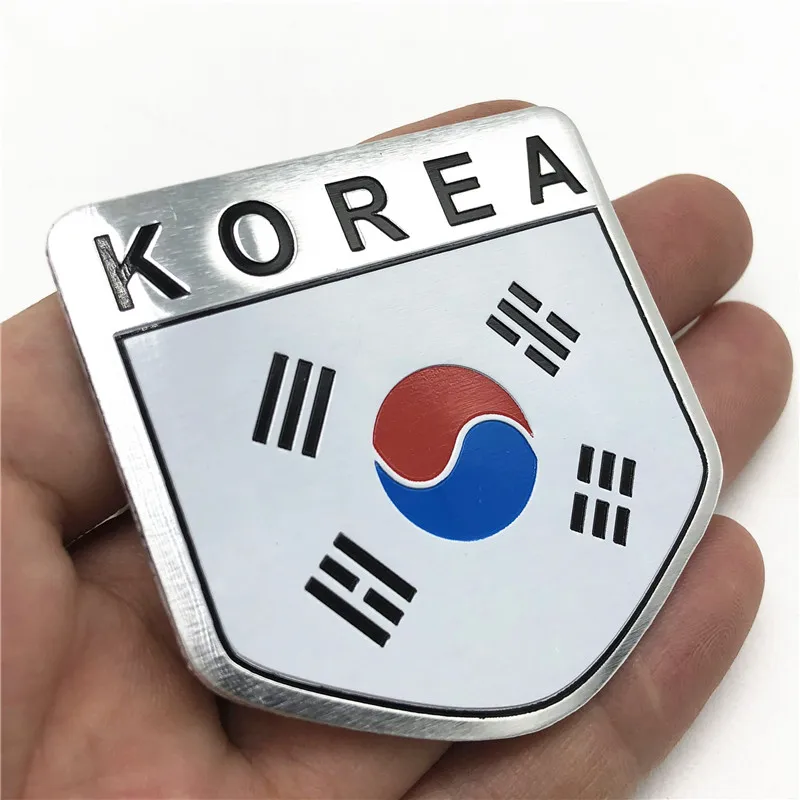 Parts & Accessories New Korea Korean Flag Car Fender Emblem Badge ...