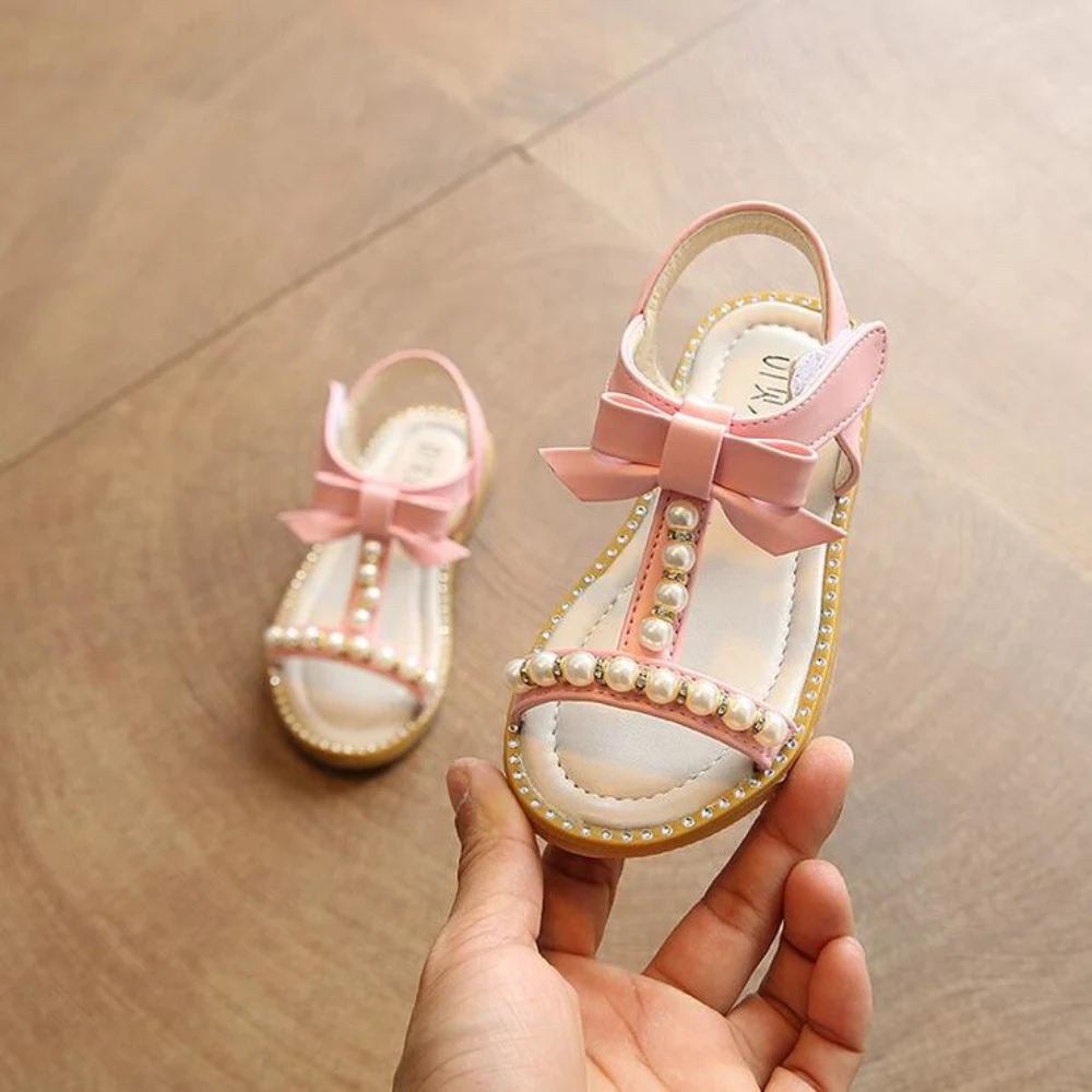 Kids Sandals Girls Casual Shoes Summer Bowknot Fashion Girls Princess ...