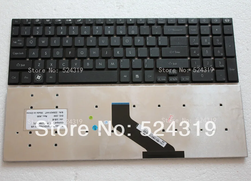 Novo Teclado Do Portátil para Gateway NV55S NV57H NV75S NV77H Layout ...