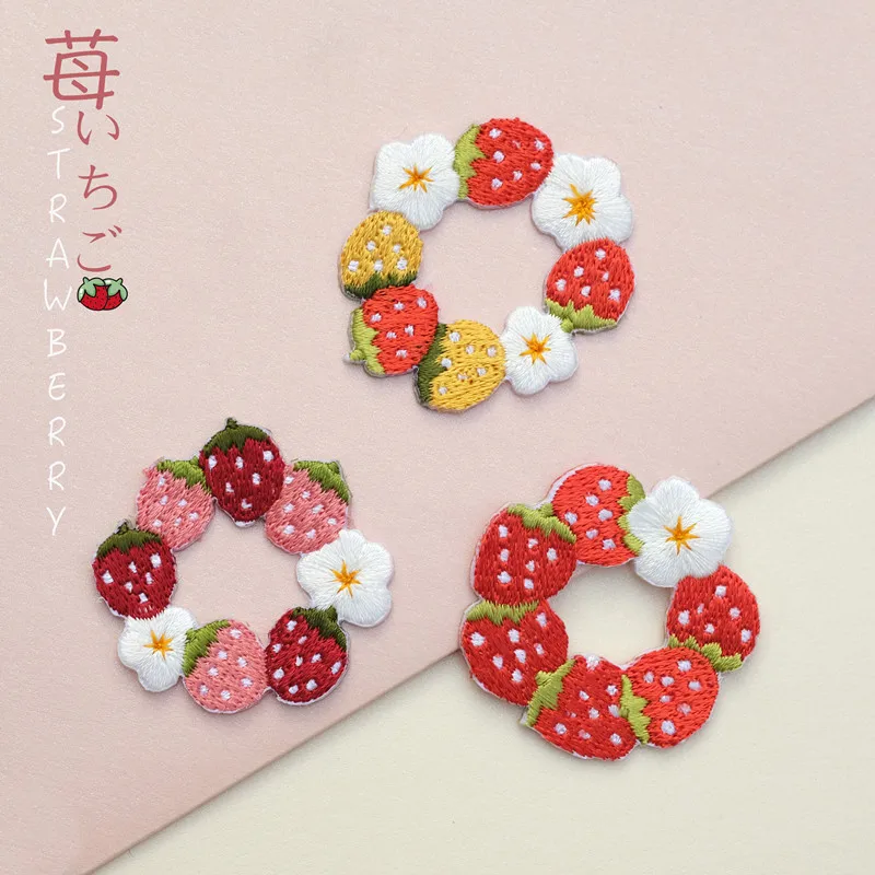 1-PCS-Quality-Embroidered-Flower-Strawberry-Patch-for-Clothing-for ...