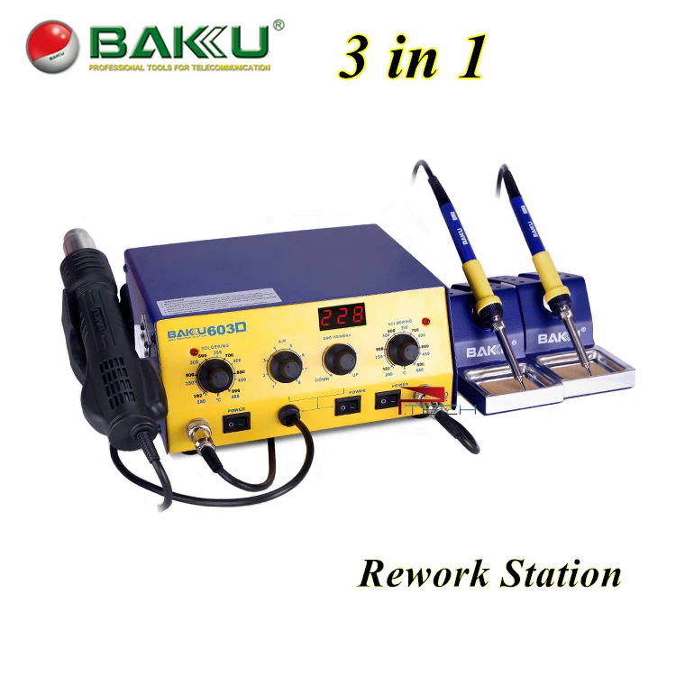 BAKU-SMD-Rework-Station-3-in-1-LED-Digital-Hot-Air-Soldering-Station ...
