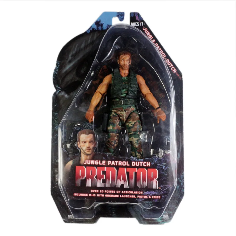 Predator Series 8 Jungle Patrol Dutch 7" Scale Action Figure Free ...