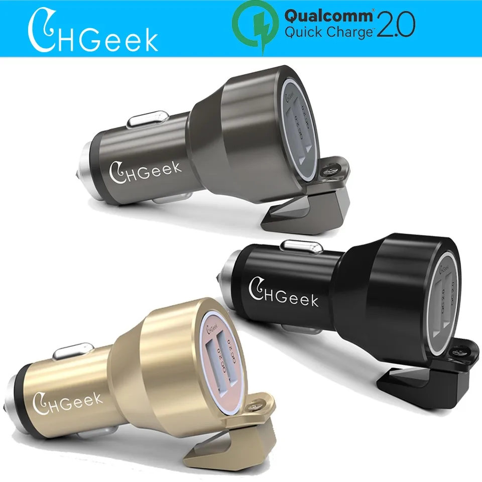 3 Colors Multifunctional 3 in 1 Dual USB Safety Vehicle Car Charger ...