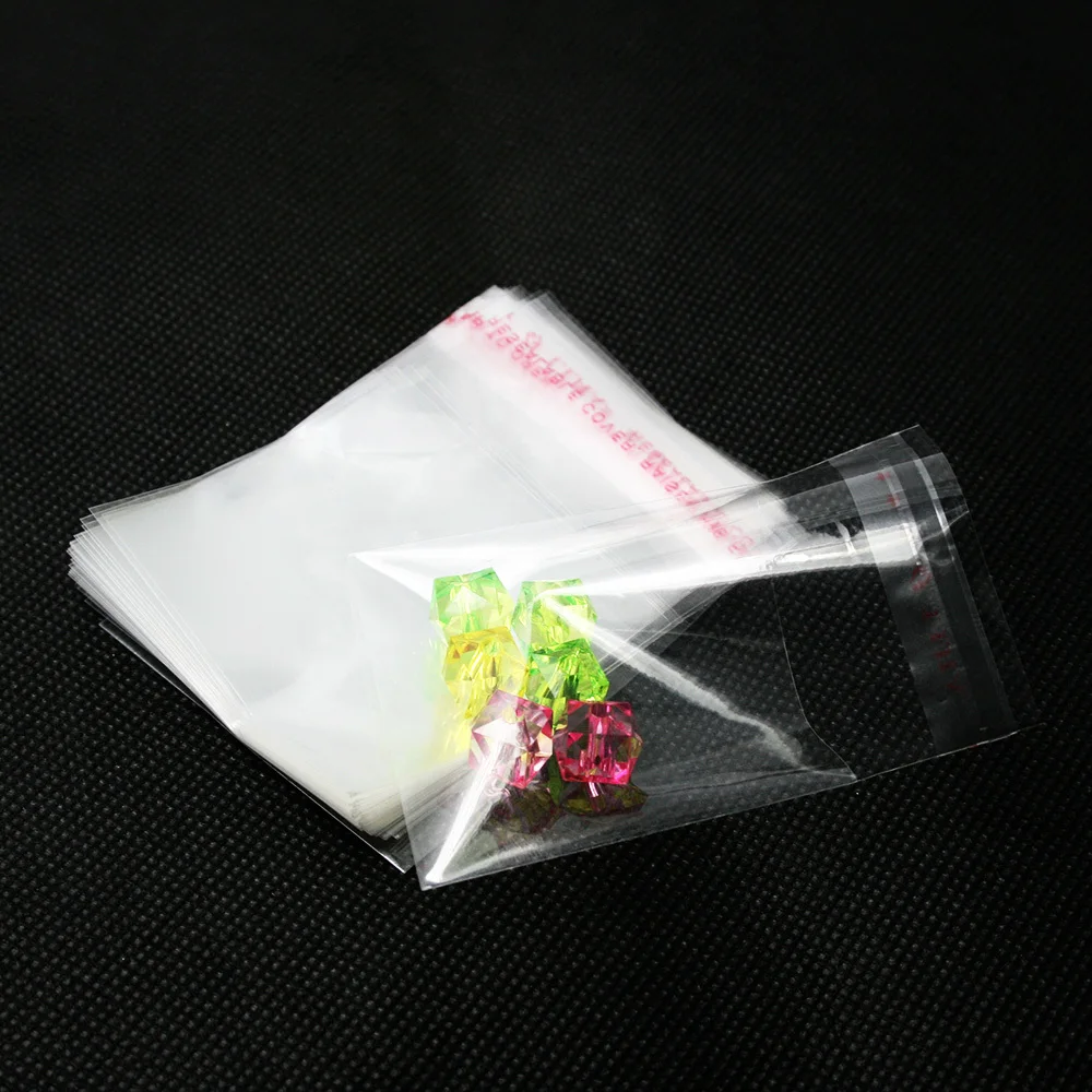 Free Shipping 200pcs 5 7cm Clear Mini Small Plastic Bags For Jewelry