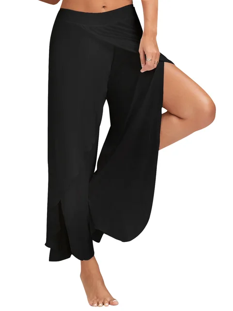 5xl Women Solid Casual Wide Leg Long Harem India Joga Pants Ladies High