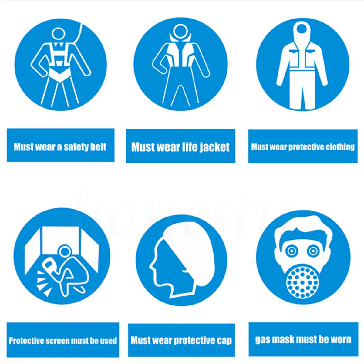 Must Wear A Safety Belt WORK Warning Safety Sign Stickers for Walls and ...