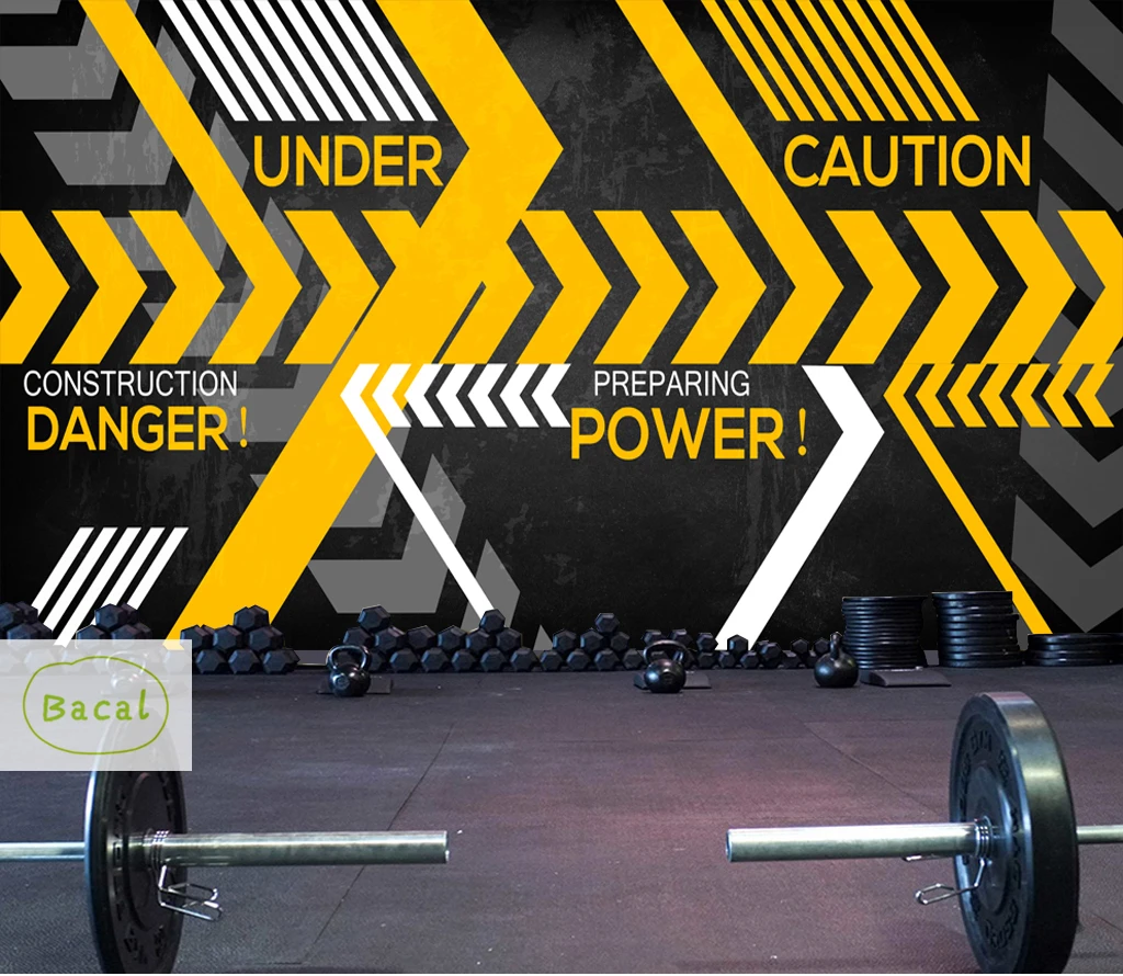 Bacal Custom Any Size Mural Wallpaper 3d Abstract Gym Geometry ...