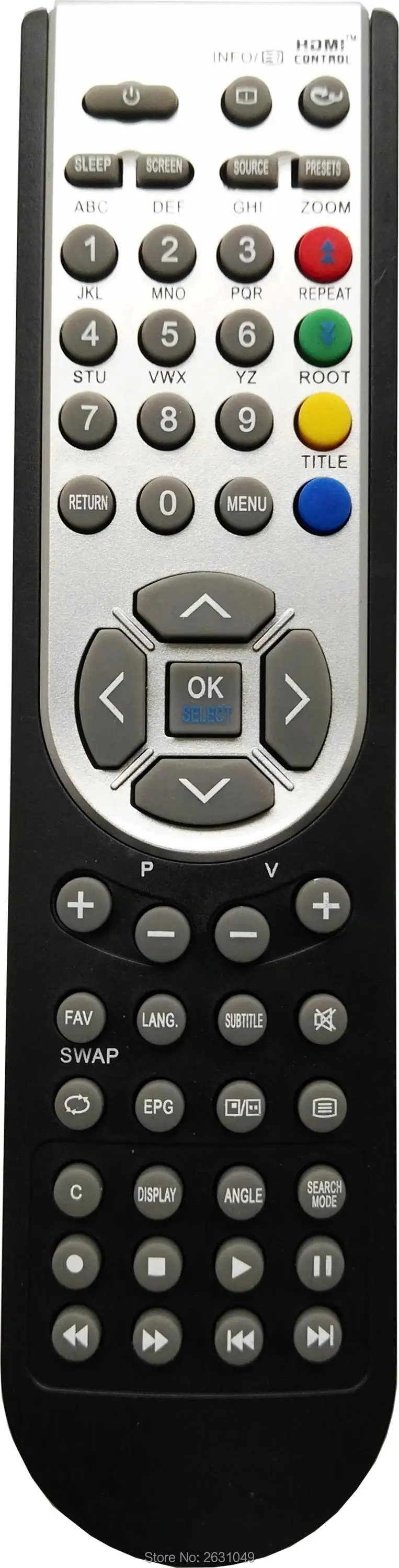 RC1900 Remote Control untuk OKI TV V19CPHDLUV, L22VC-FHDTUV, L32VB-FHTU